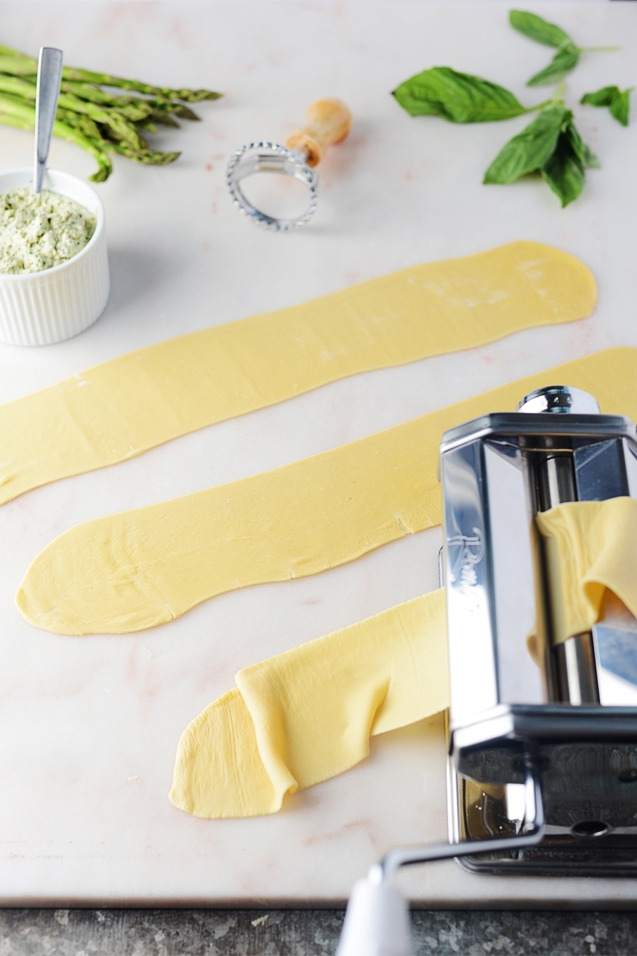 Basil Ravioli Recipe with Creamy Shallot Sauce | The Inspired Home